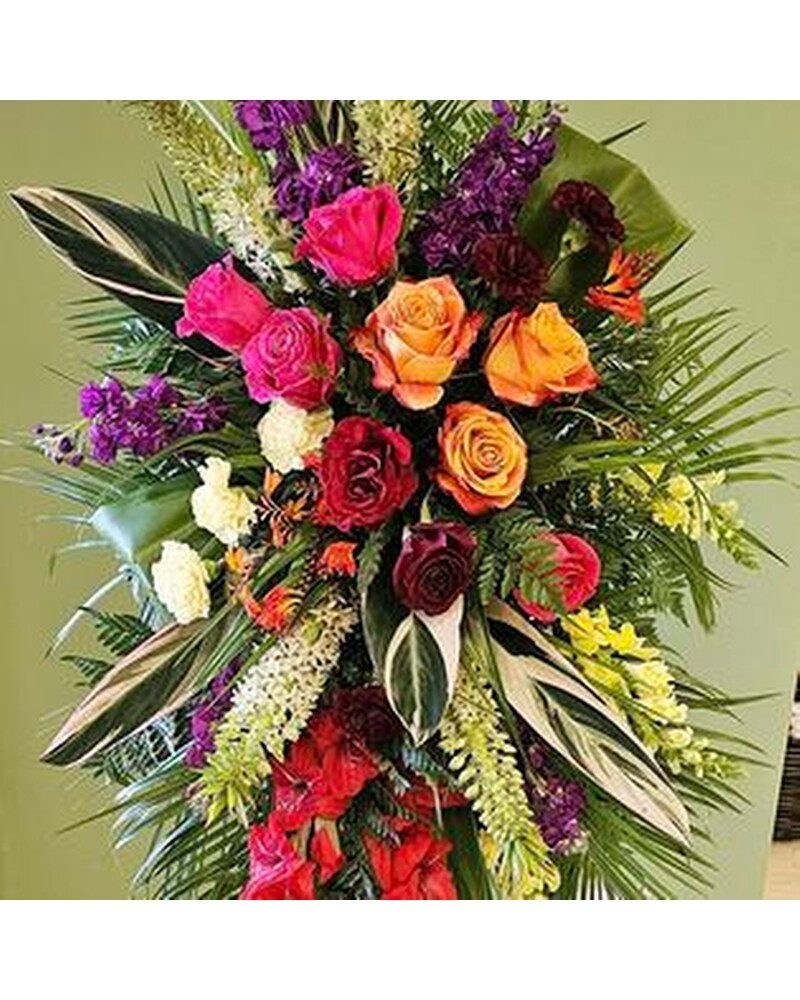 Tropical Island Easel Spray – Port Orchard Florist
